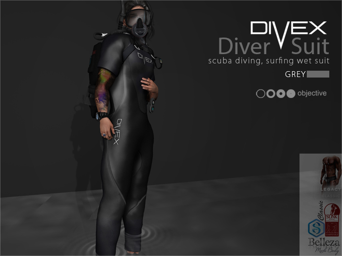 Second Life Marketplace - objective / Divex Diver Suit (grey)